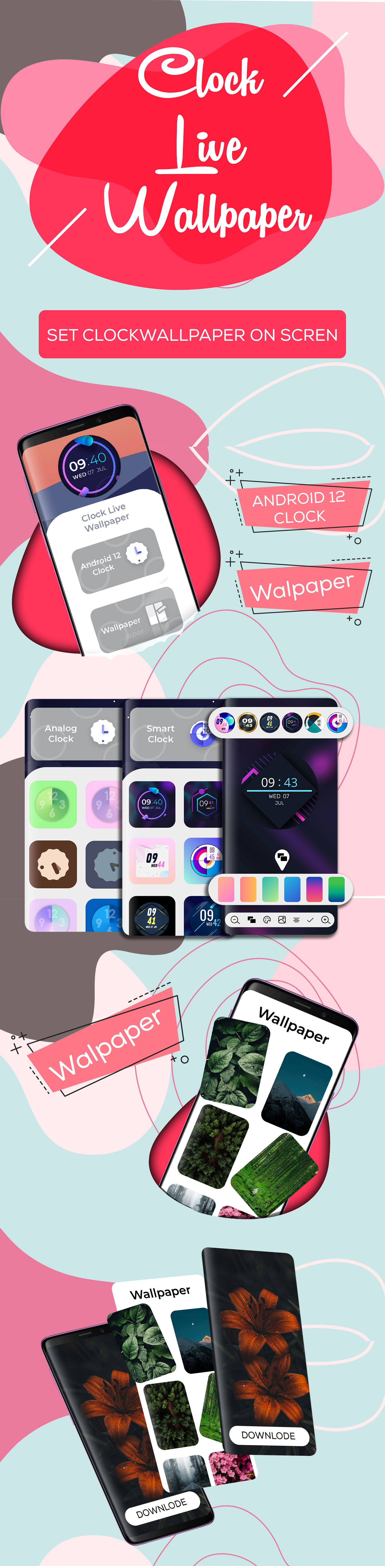 Android Analog and Digital Clock Live Wallpaper | Codester